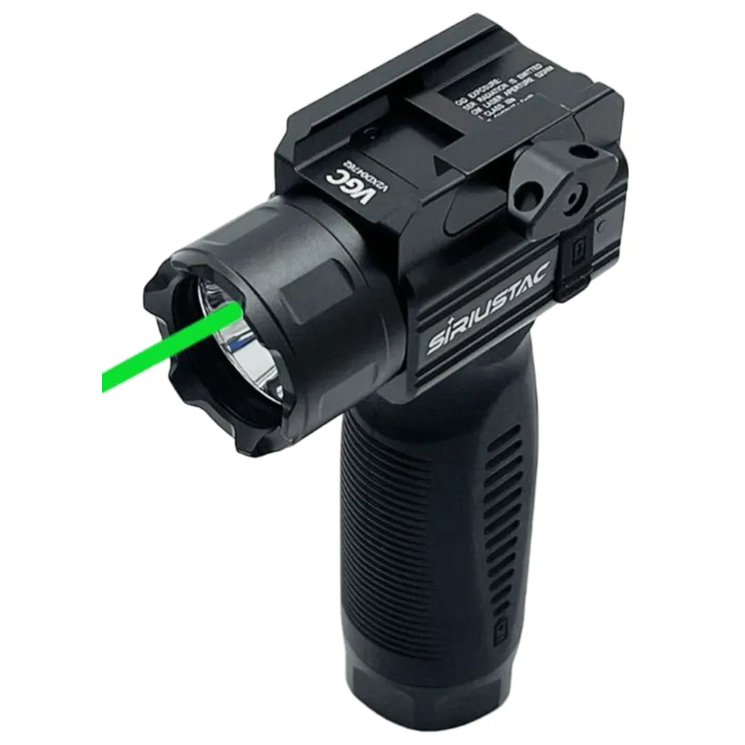 Frontgrep med Grønn Laser og Lykt (2000 Lumen) - 21mm Rail – Game-On.no