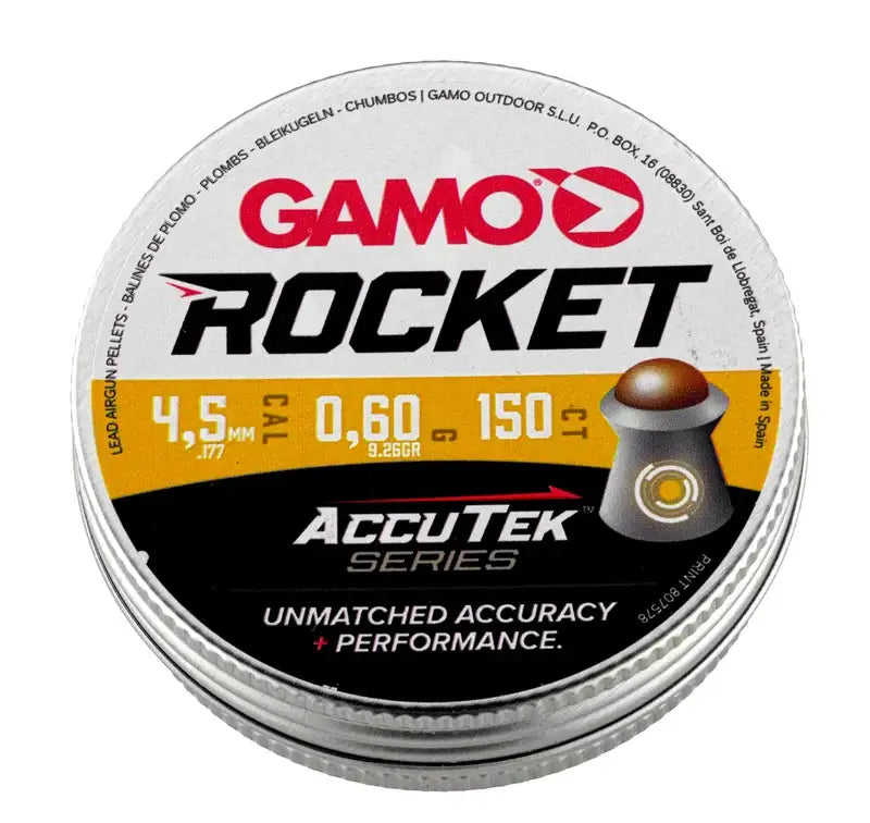 Gamo - AccuTek Rocket 4.5mm Pellets - 9.26gr / 0.60g - 150stk – Game-On.no