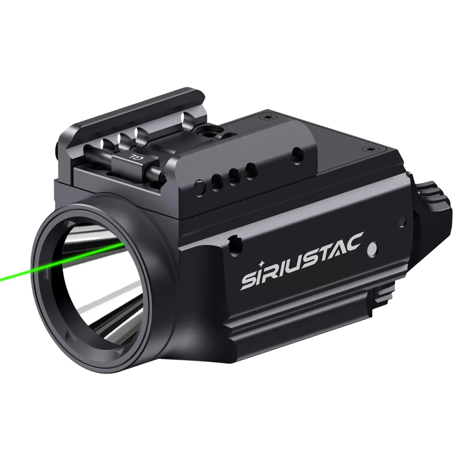 Micro Grønn Laser og Lykt (1000 Lumen) til Våpen - 21mm Rail - Oppladb ...