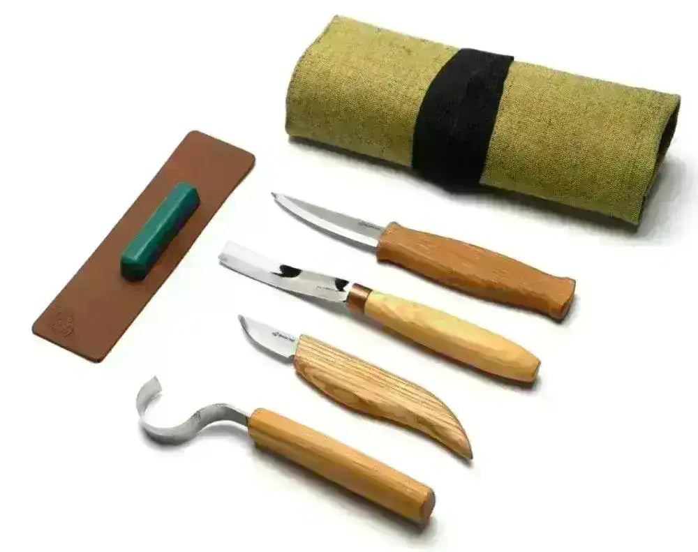 BeaverCraft S43 – Treskjæresett med Etui for Uthuling og Spikking ...
